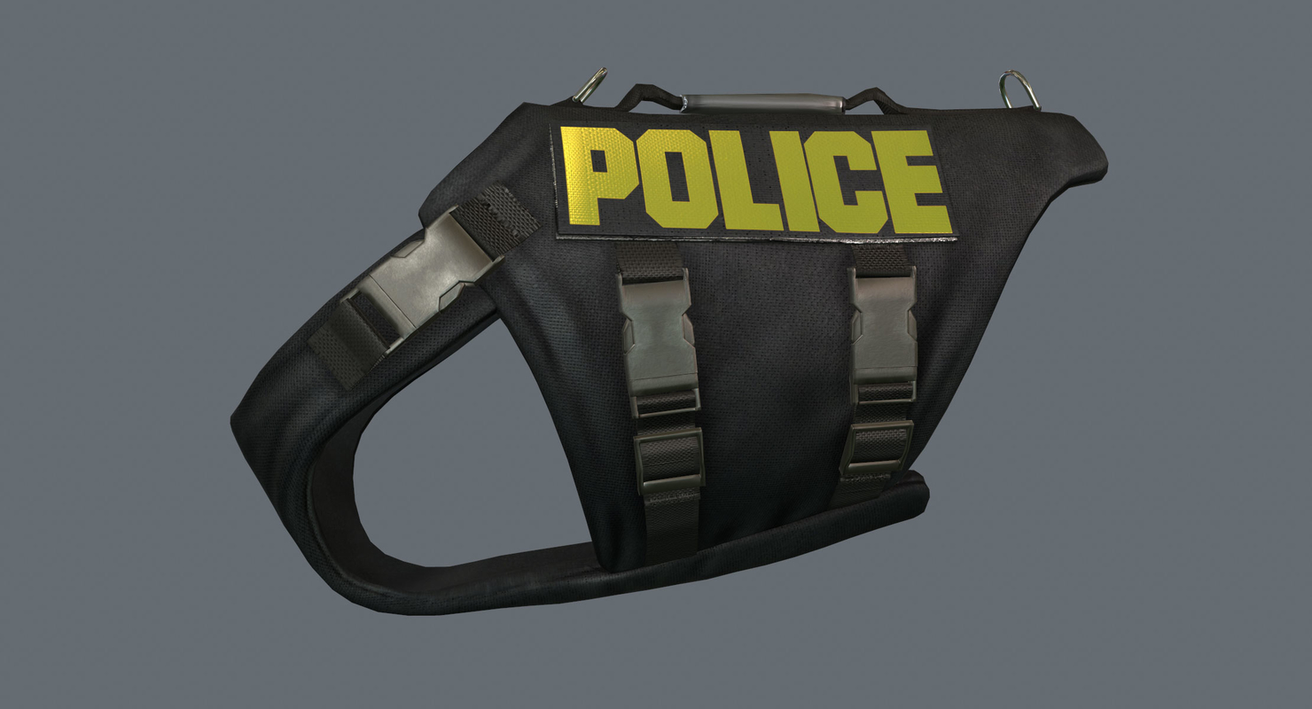 3d police dog body armor model