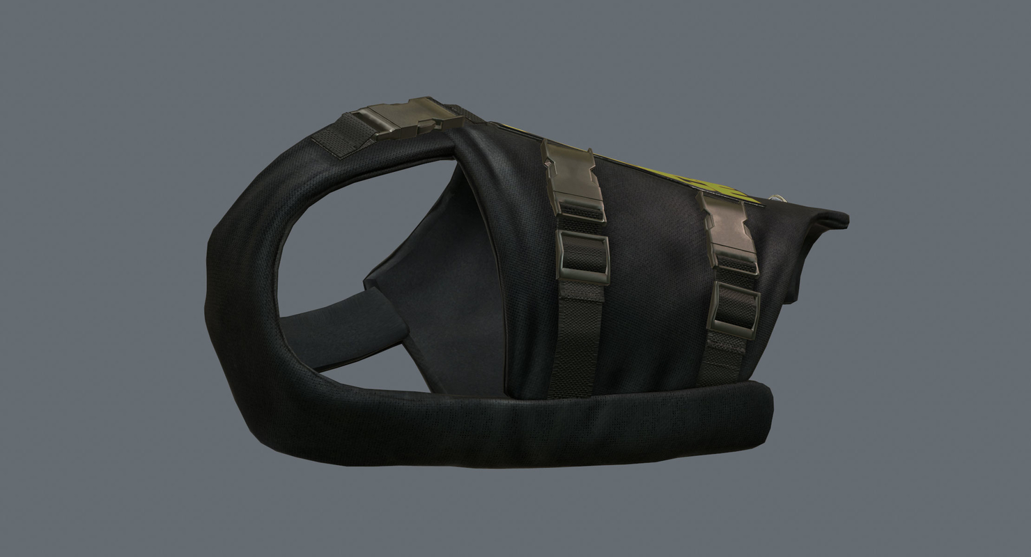 3d police dog body armor model