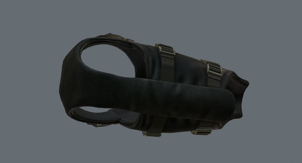 3d police dog body armor model