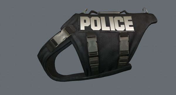 3d police dog body armor model