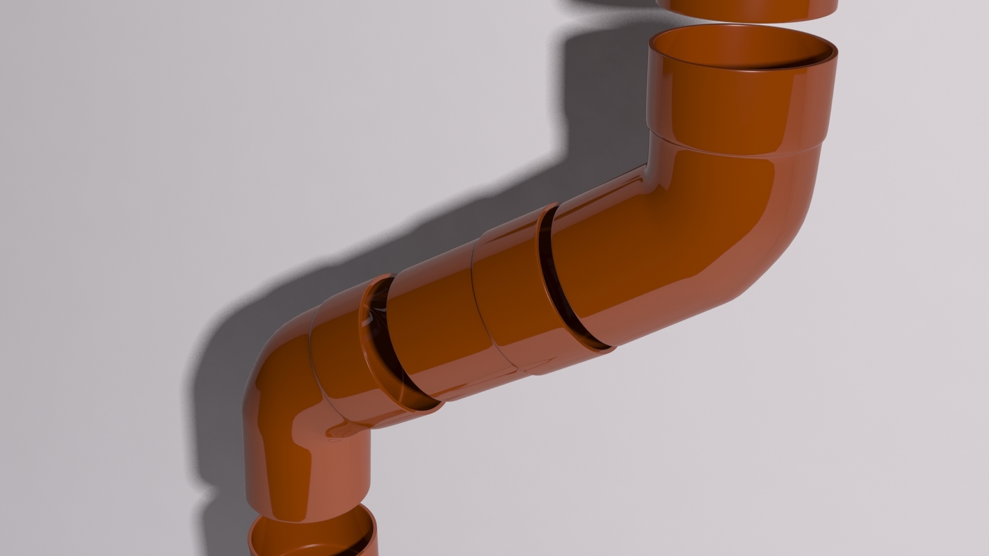 3d model drain pipes
