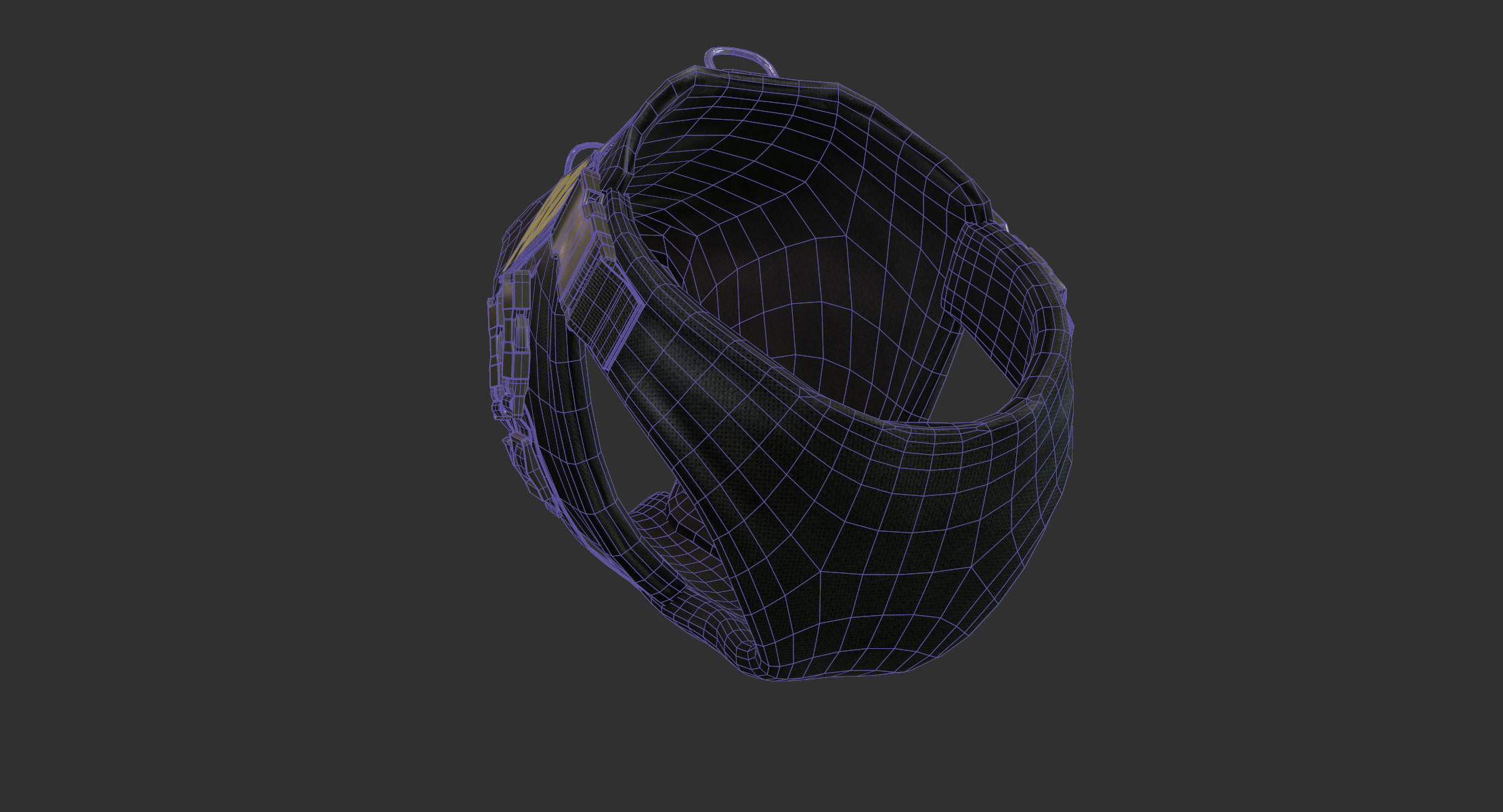 3d police dog body armor model