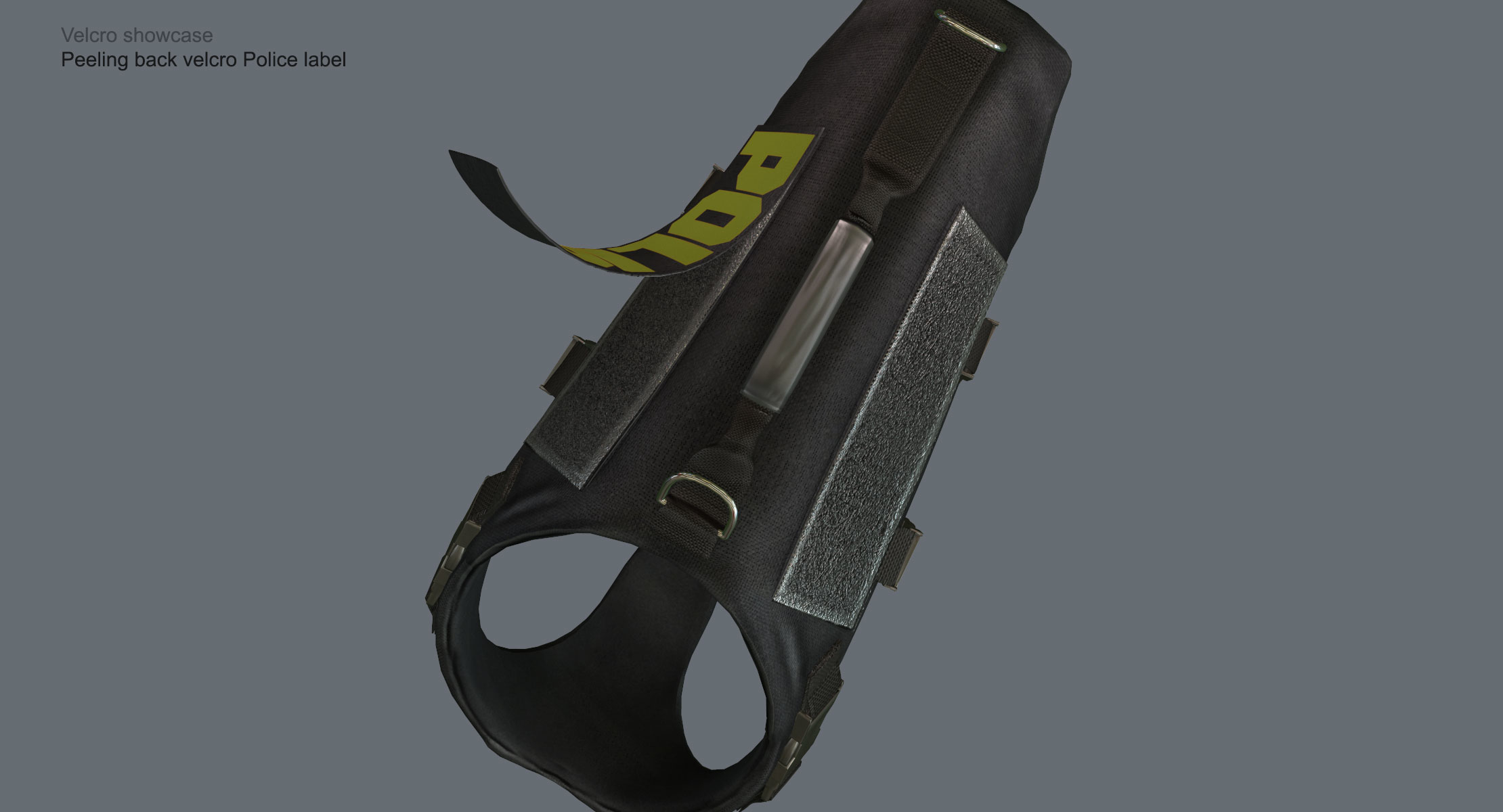 3d police dog body armor model