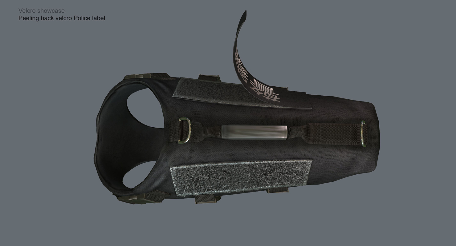 police dog body armor obj