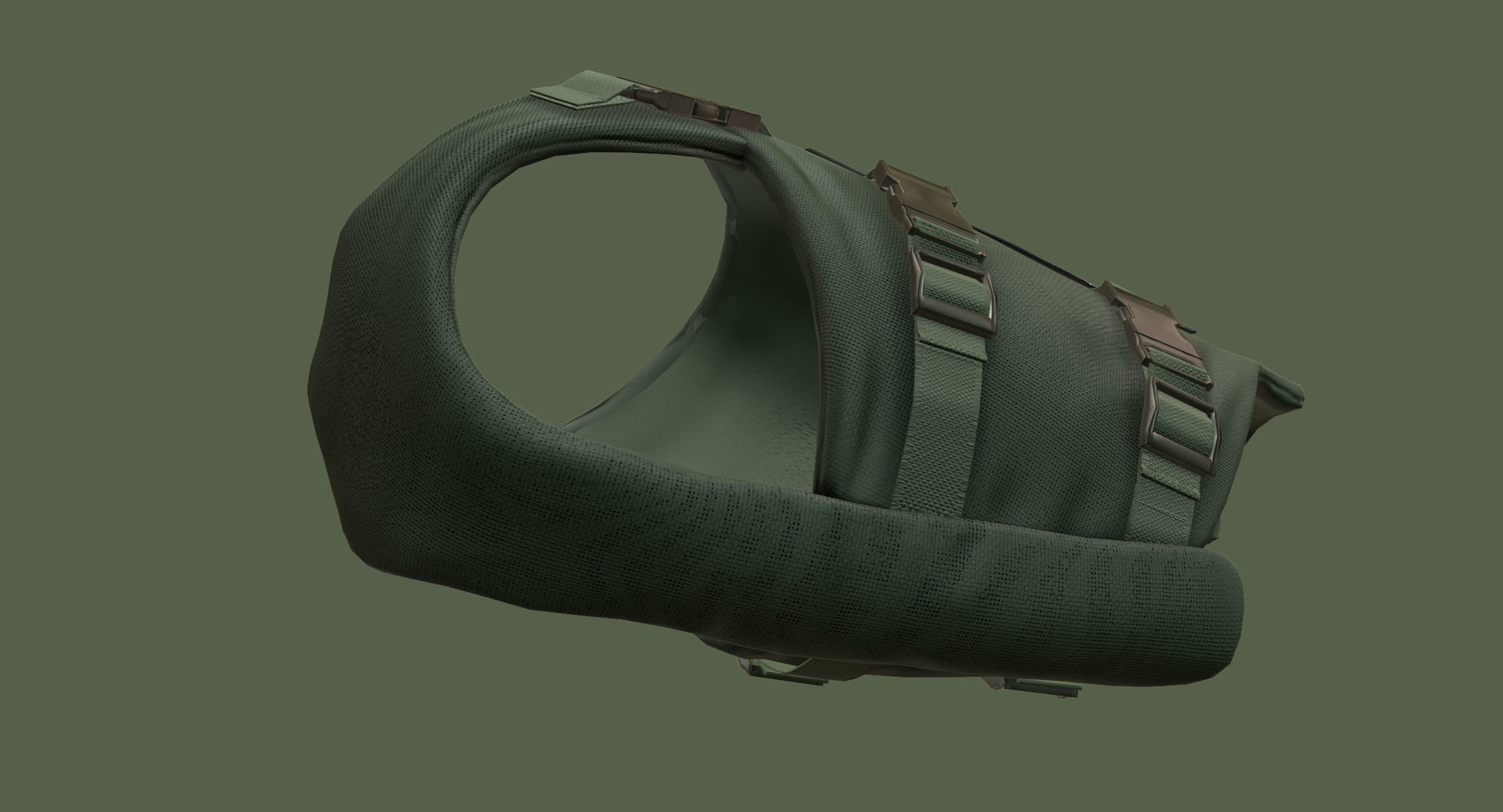 police dog body armor 3d obj