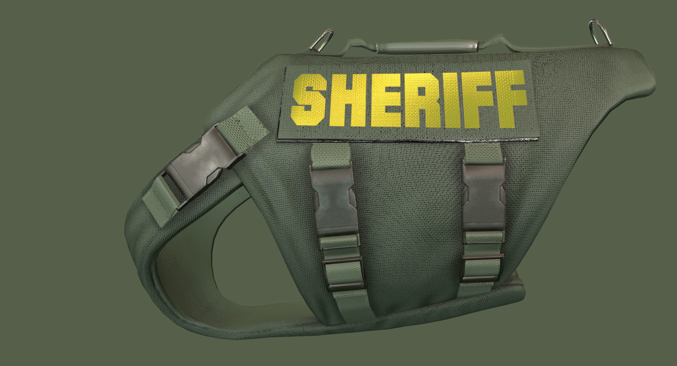 police dog body armor 3d obj