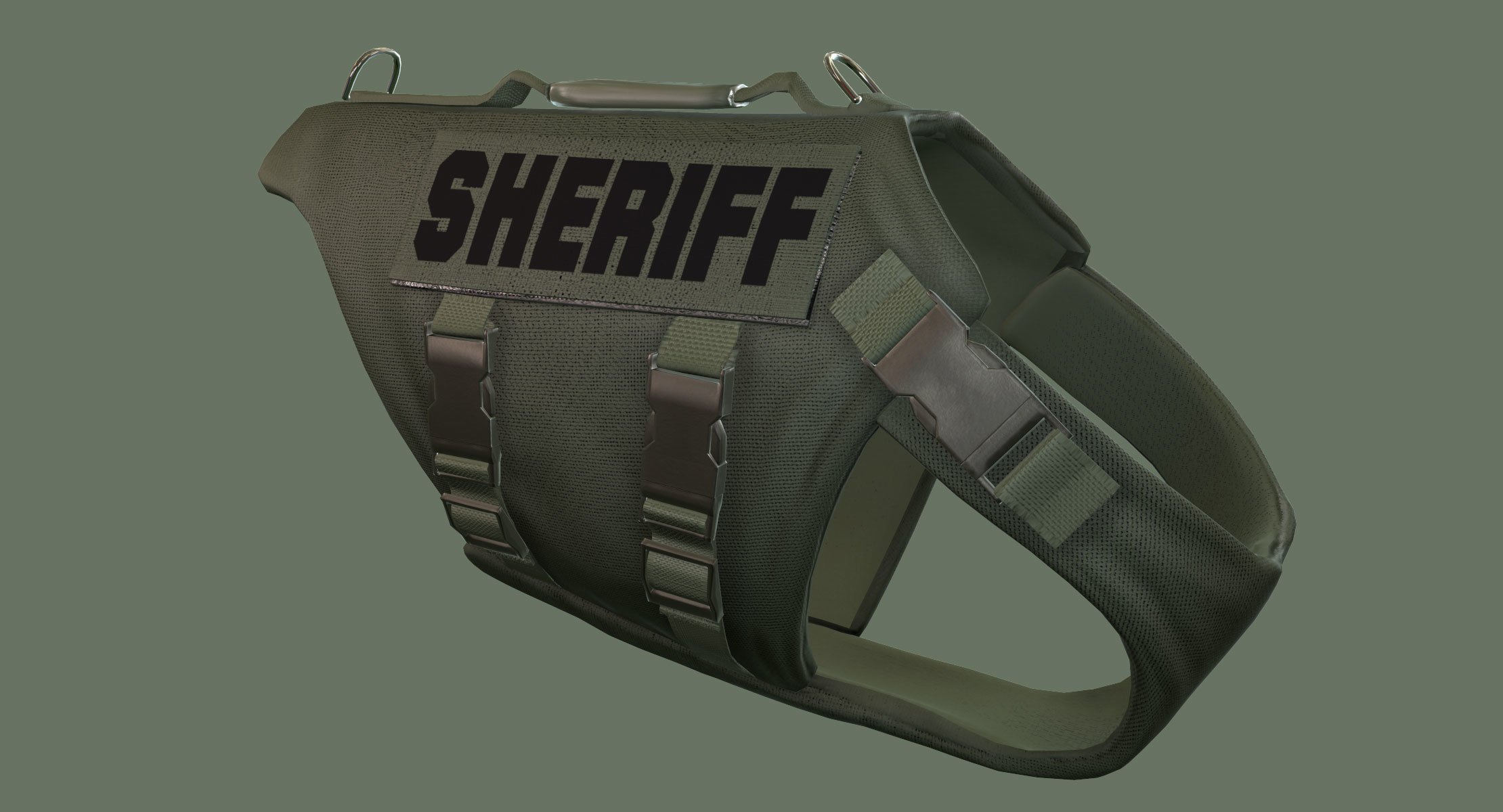 police dog body armor 3d obj