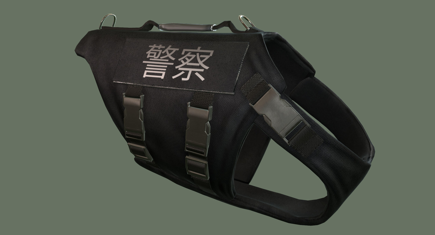 police dog body armor obj