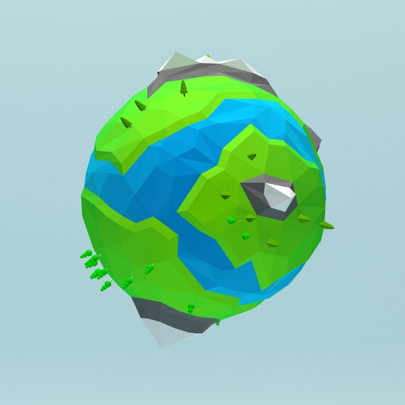 cartoon planet 3d model