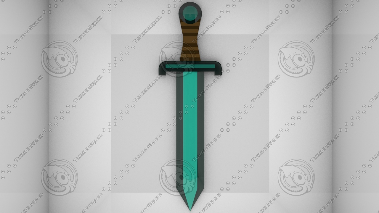 realistic minecraft sword 3d model