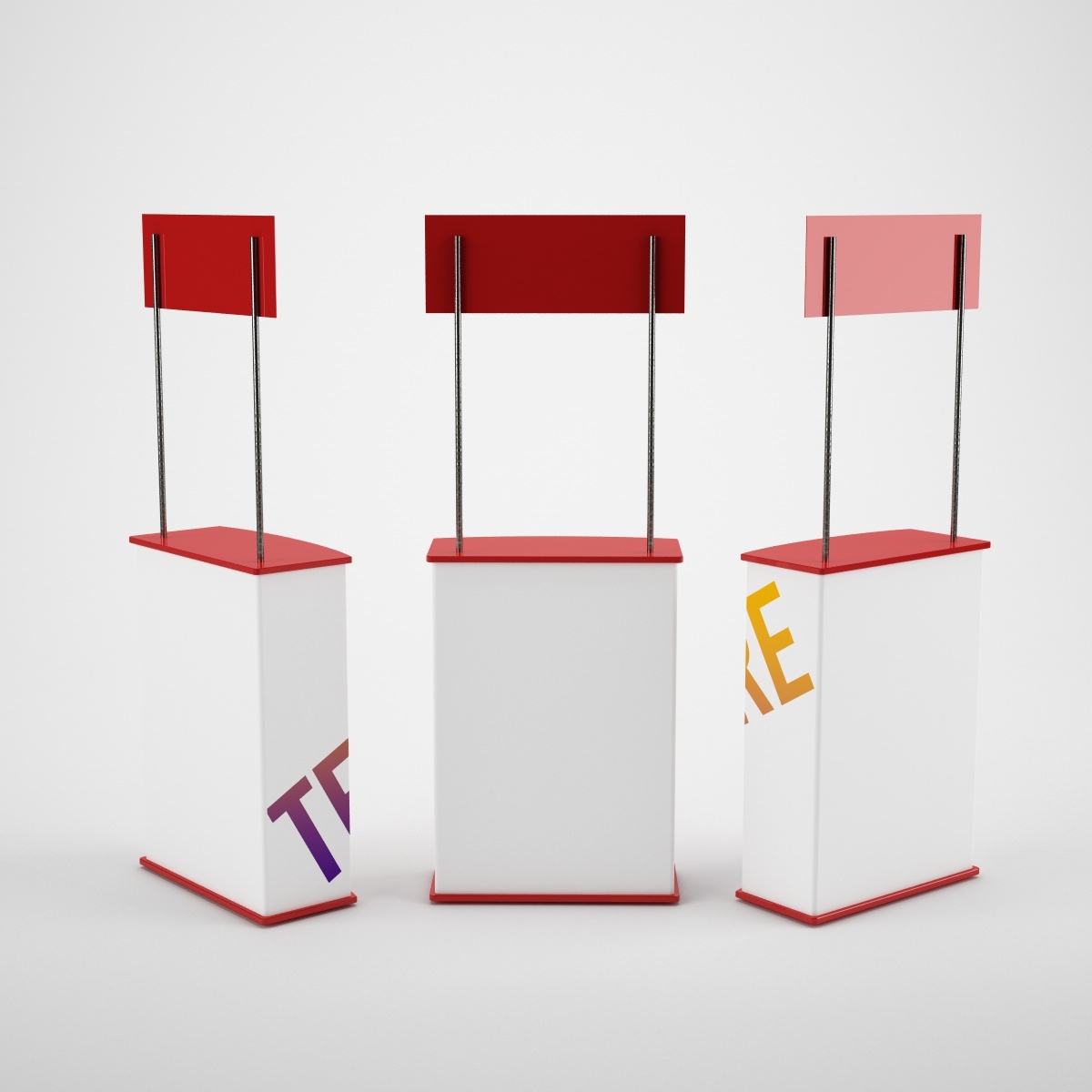 promo stand 3d model