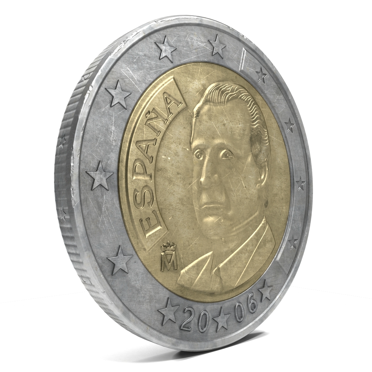spain euro coins c4d