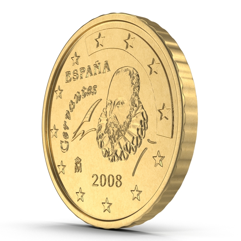spain euro coins c4d