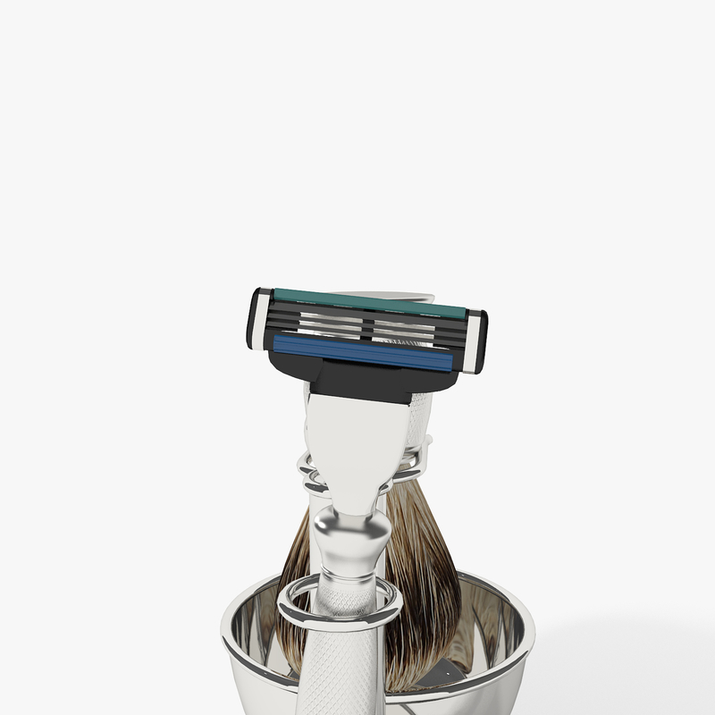 3d model razor shaving