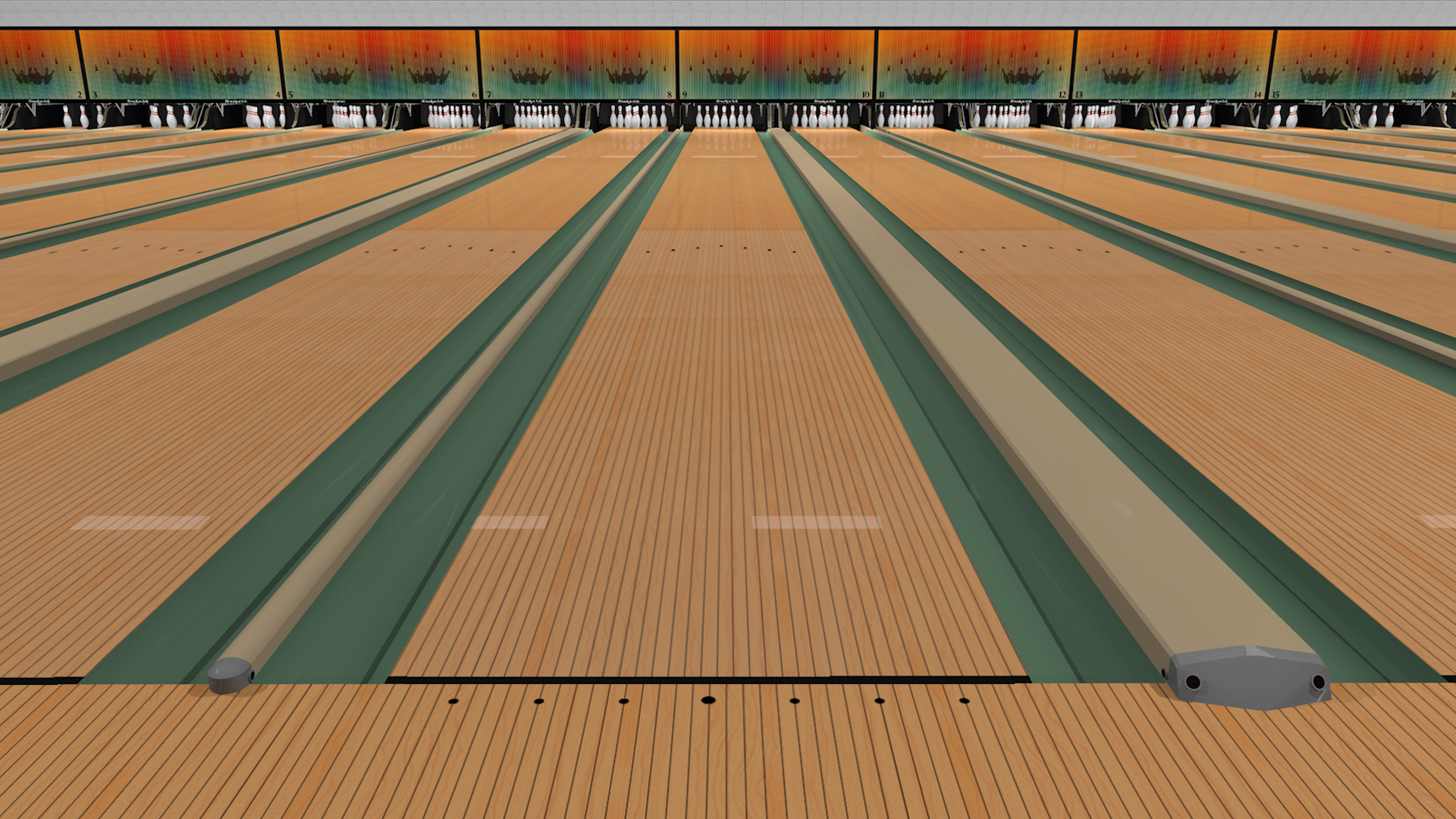 3d model pinsetters restaurant bowling alley