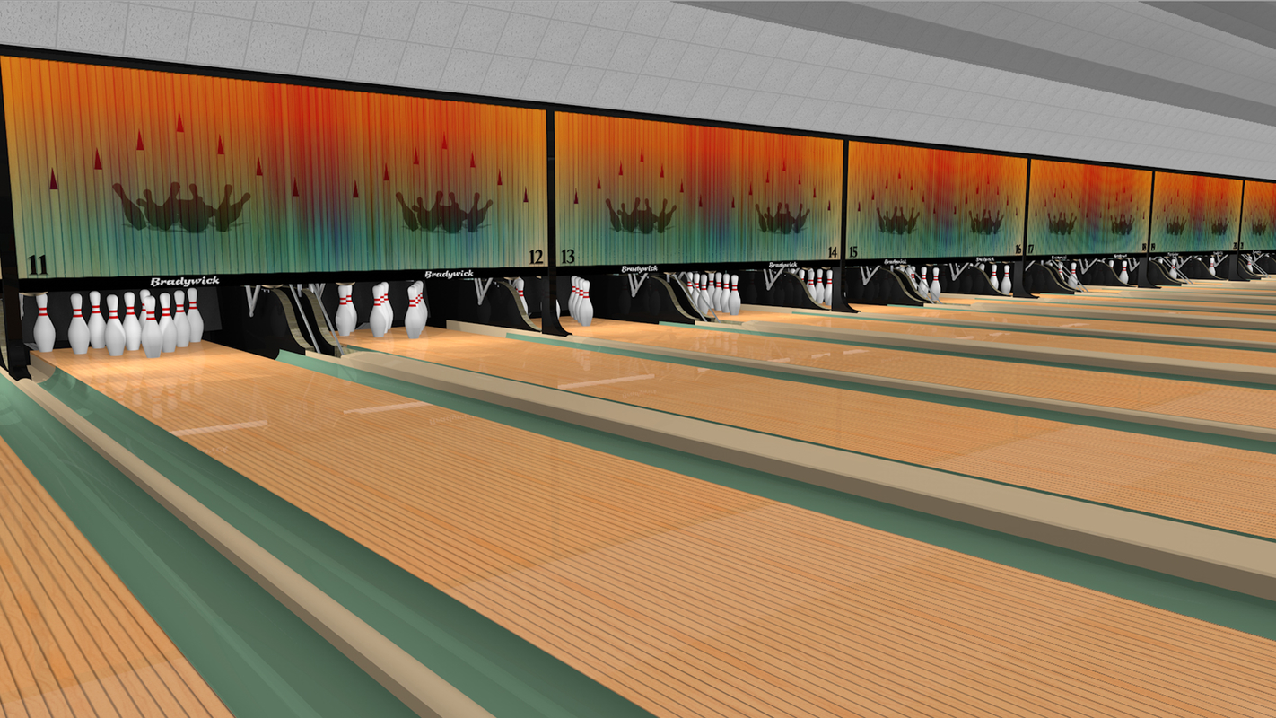 3d model pinsetters restaurant bowling alley