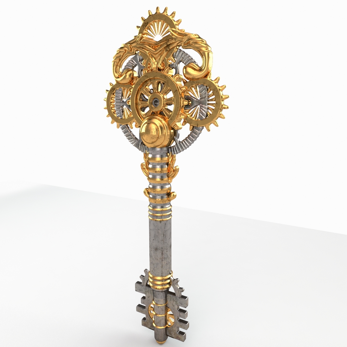 3d model key 3 steampunk