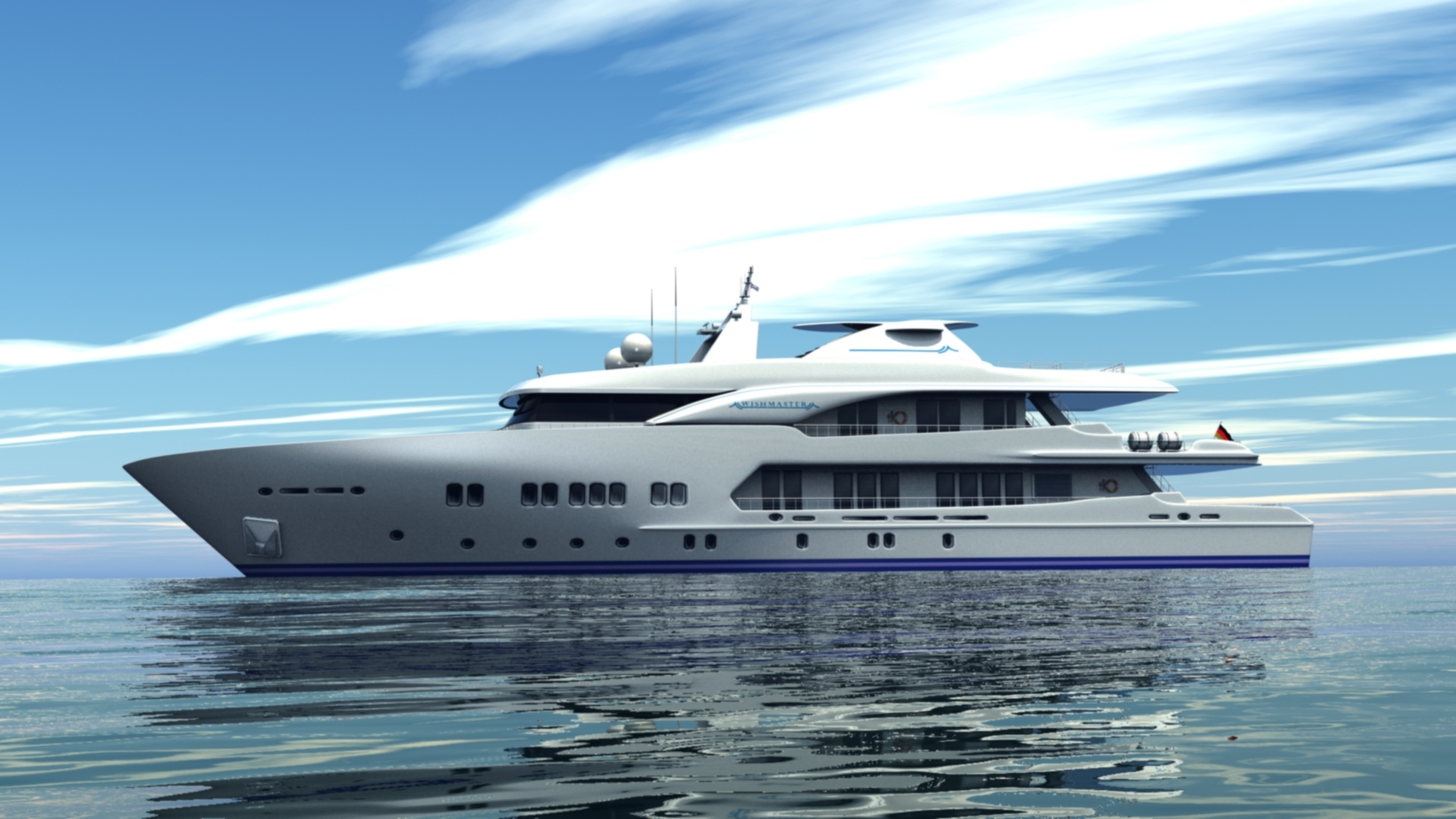 yacht 3d model