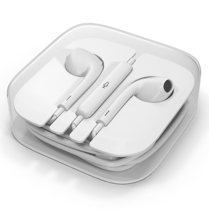 apple earpods box 3d 3ds