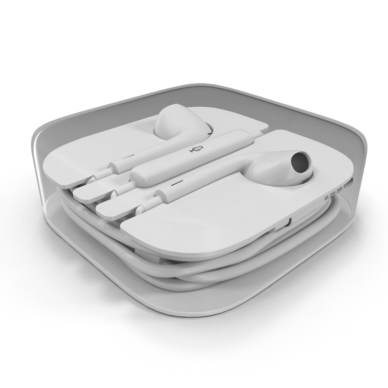 apple earpods box 3d 3ds
