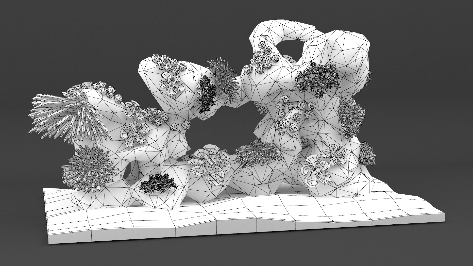 3d coral reef fishes model