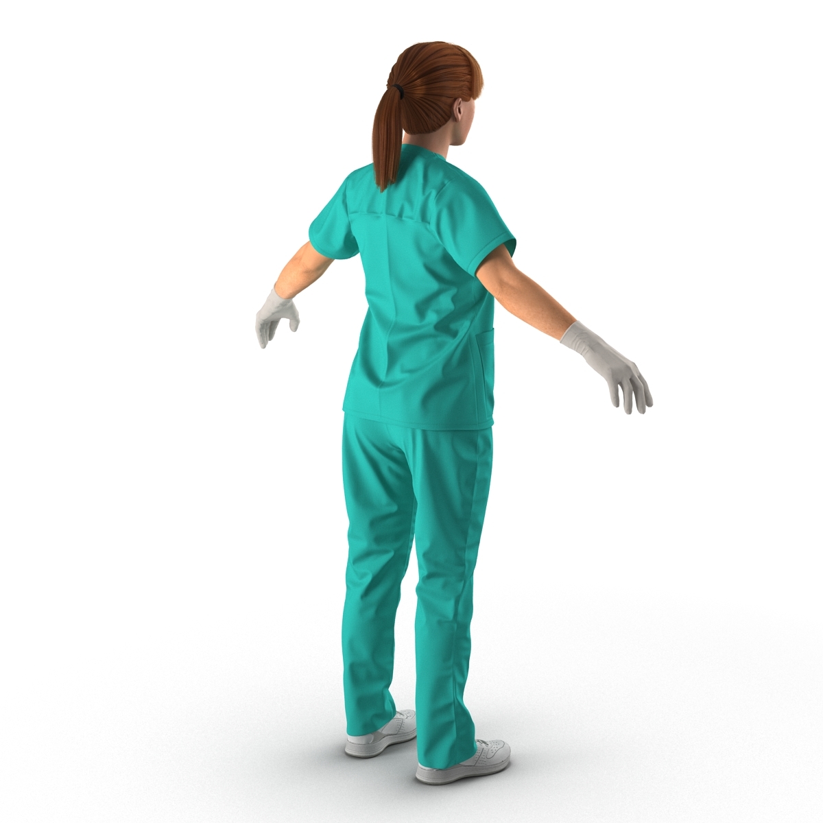 female doctors modeled surgeon 3d model