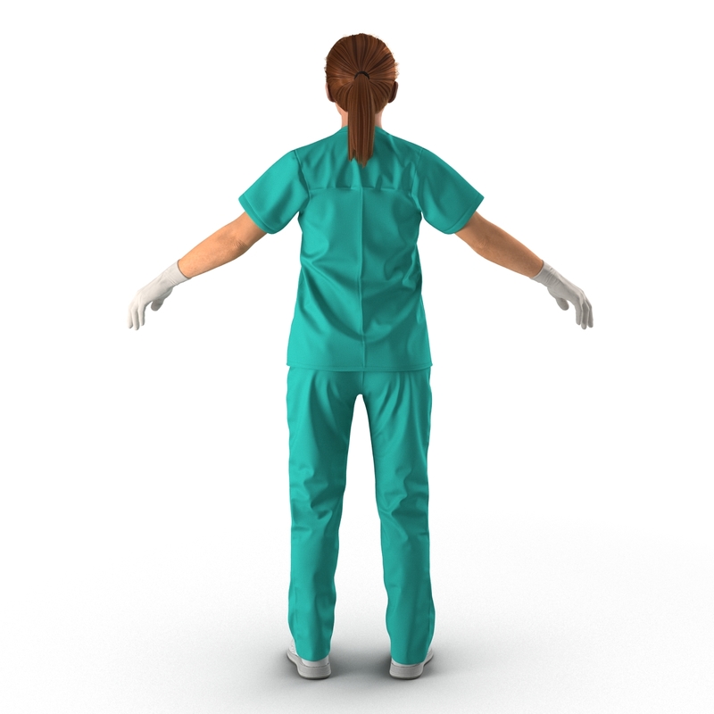 female doctors modeled surgeon 3d model