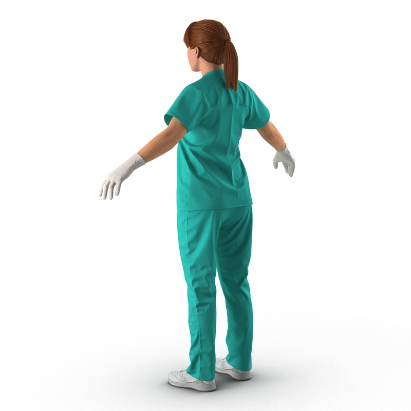 female doctors modeled surgeon 3d model