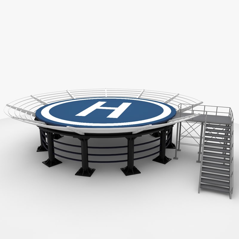 3d photorealistic helipad