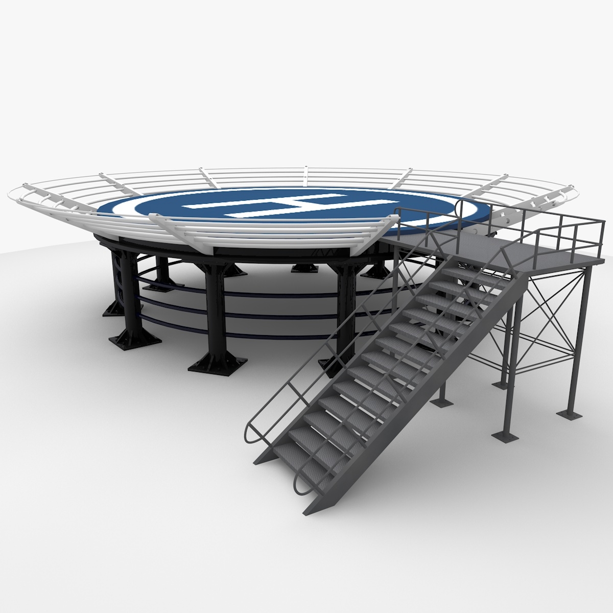 3d photorealistic helipad
