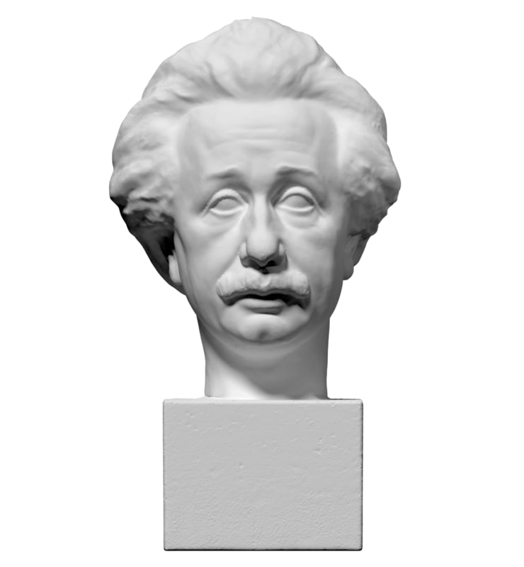 free scan albert einstein bust 3d model