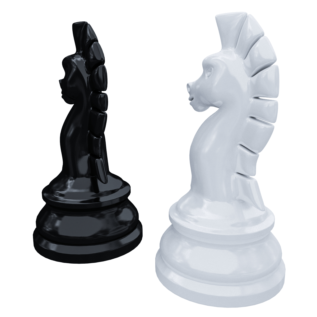 3d chess knight model