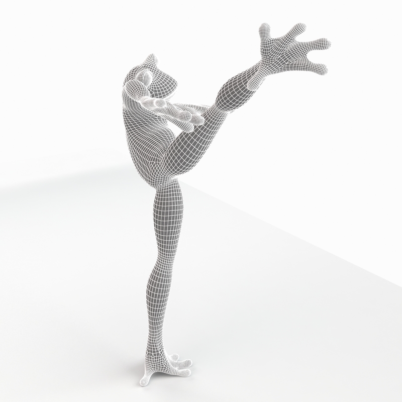 3d model frog statuette