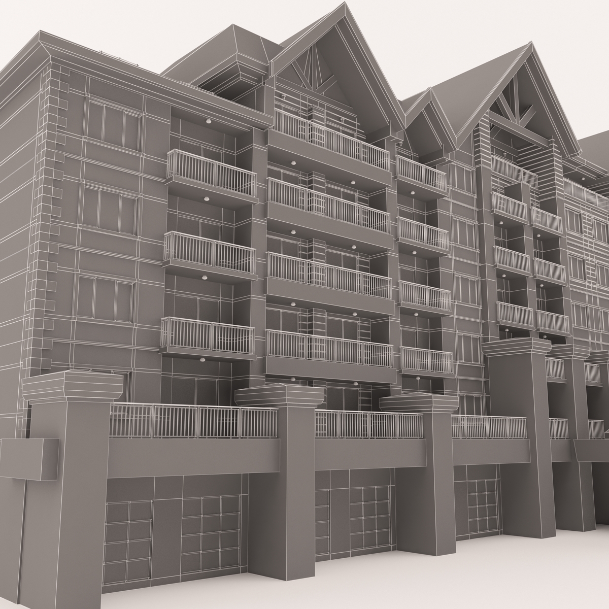 3d model resort hotel
