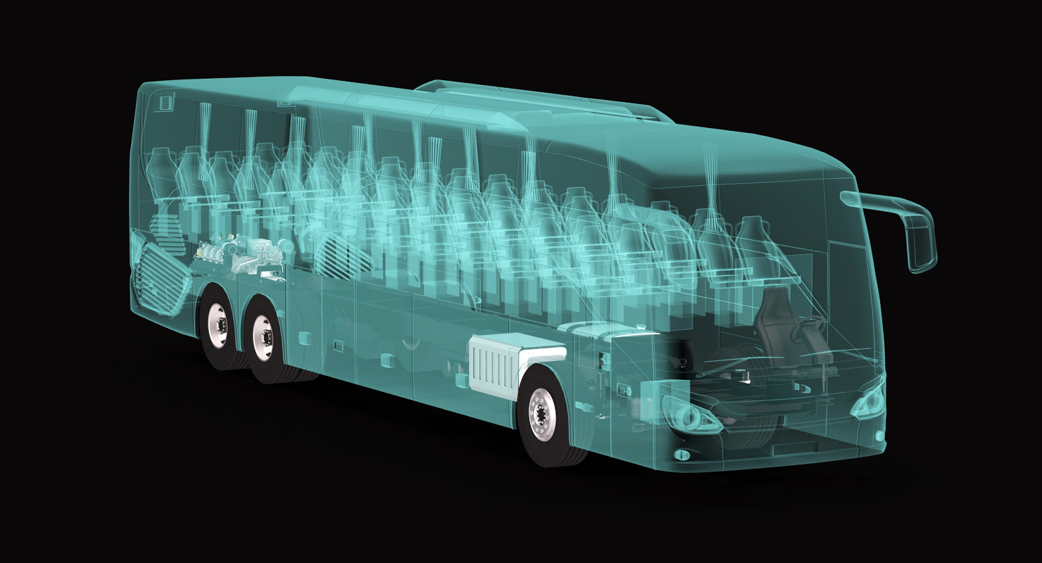 bus xray 3d model