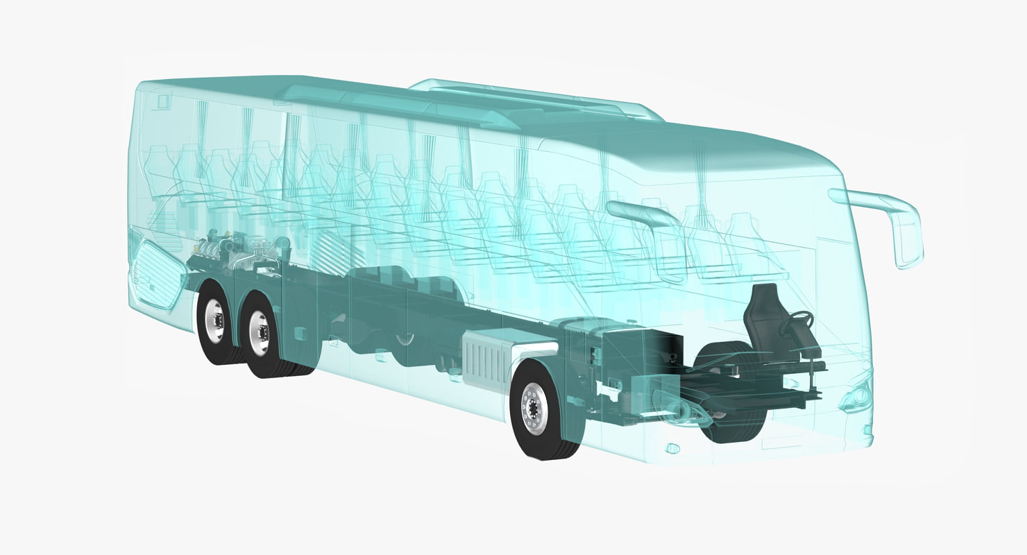 bus xray 3d model
