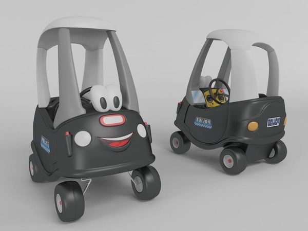 3d toy police car model