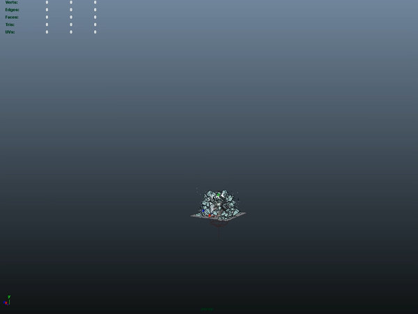 3d model ground explosion artillery