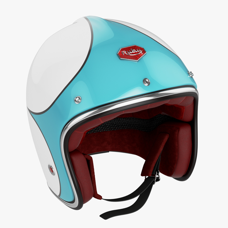 max motorcycles helmet ruby blue