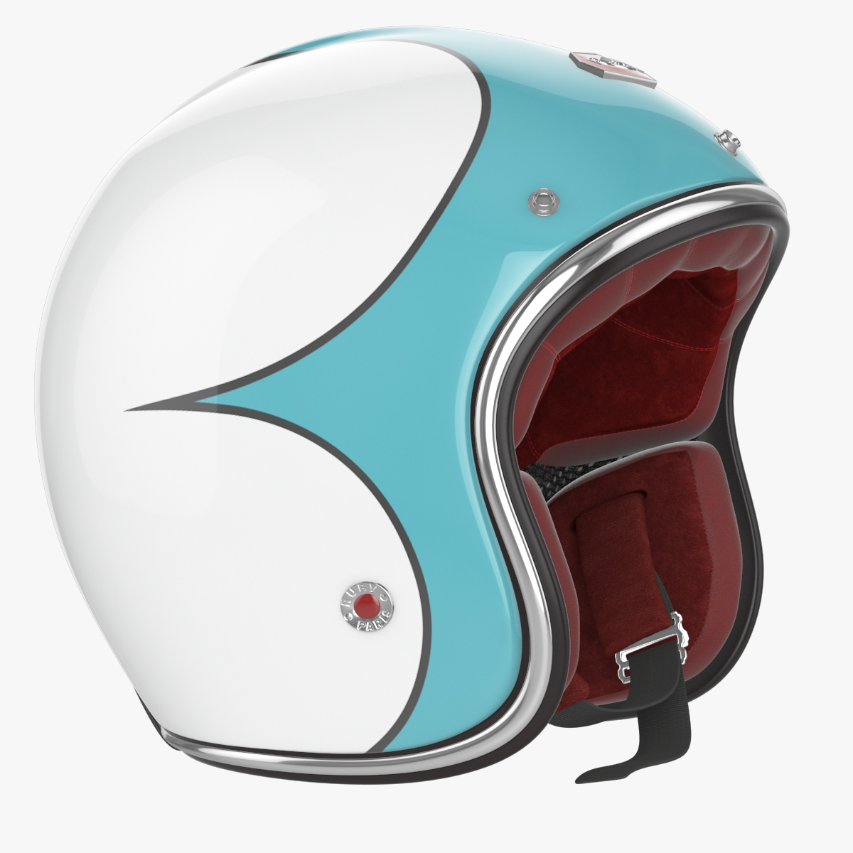 max motorcycles helmet ruby blue