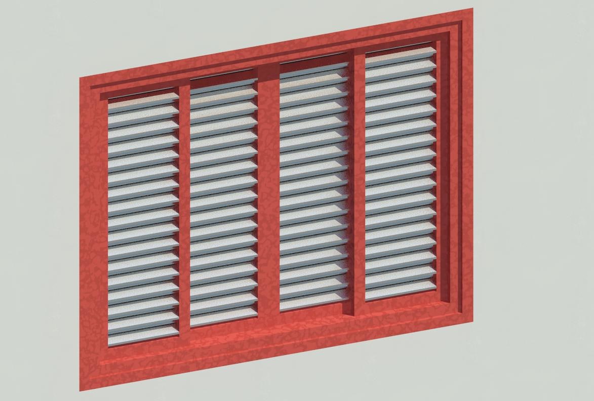 rfa fixed louvre sliding window