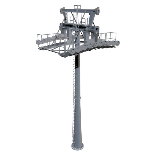 3d ropeway tower model