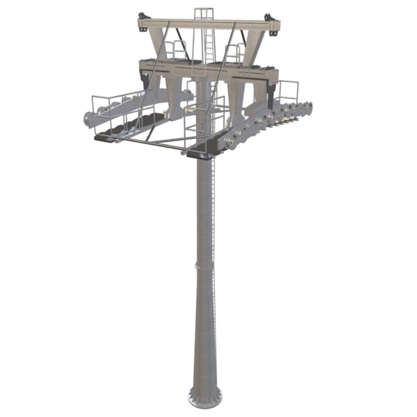 3d ropeway tower model