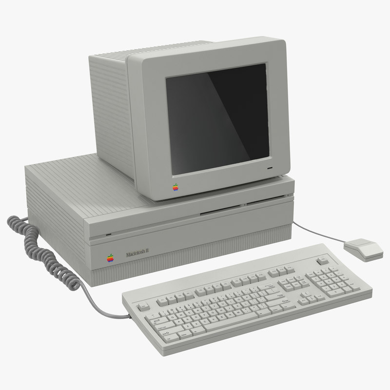 apple macintosh ii 3d model