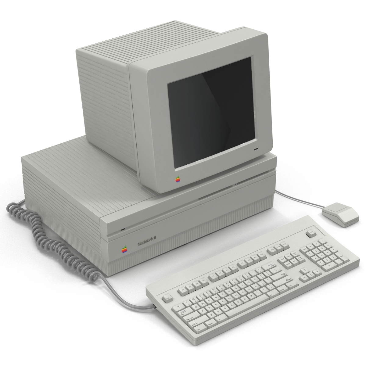 apple macintosh ii 3d model