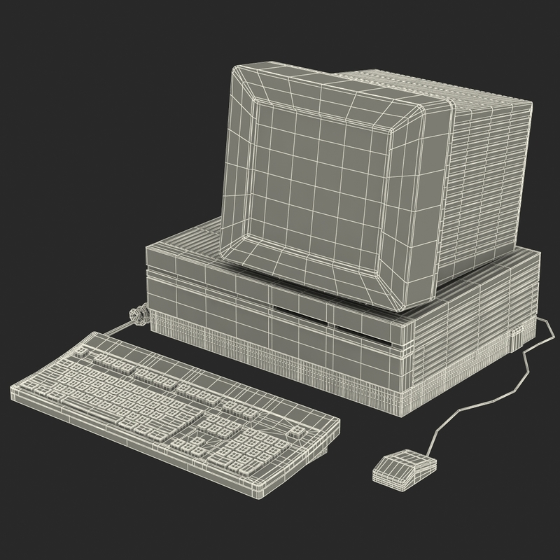 apple macintosh ii 3d model
