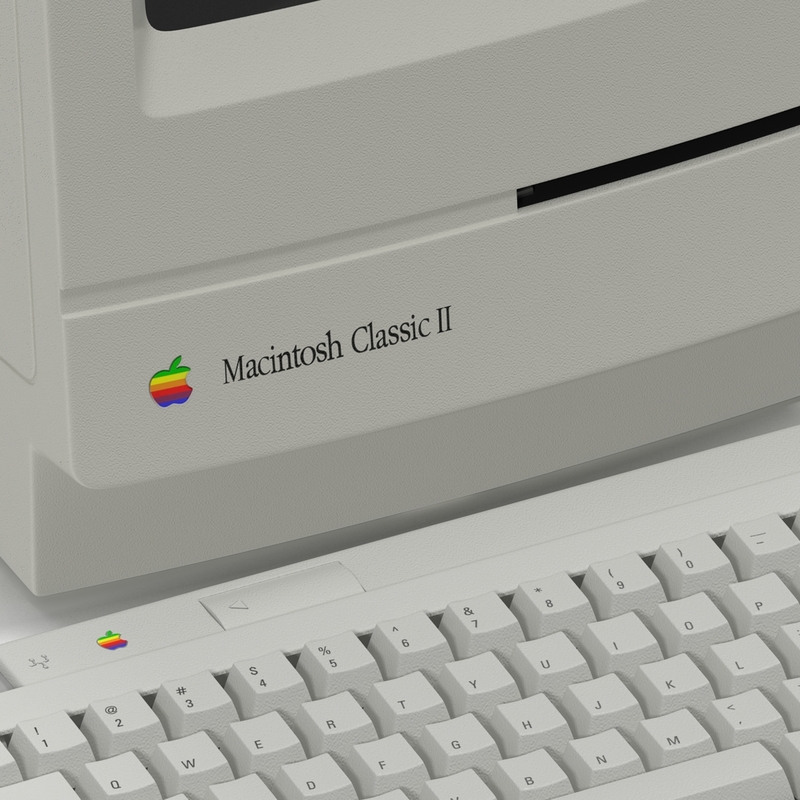 apple macintosh classic ii 3d max