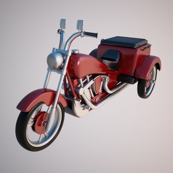 motorized tricycle cycle 3d model