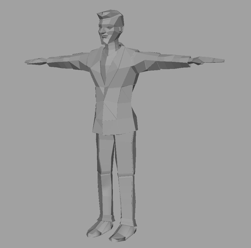 3d model paper man