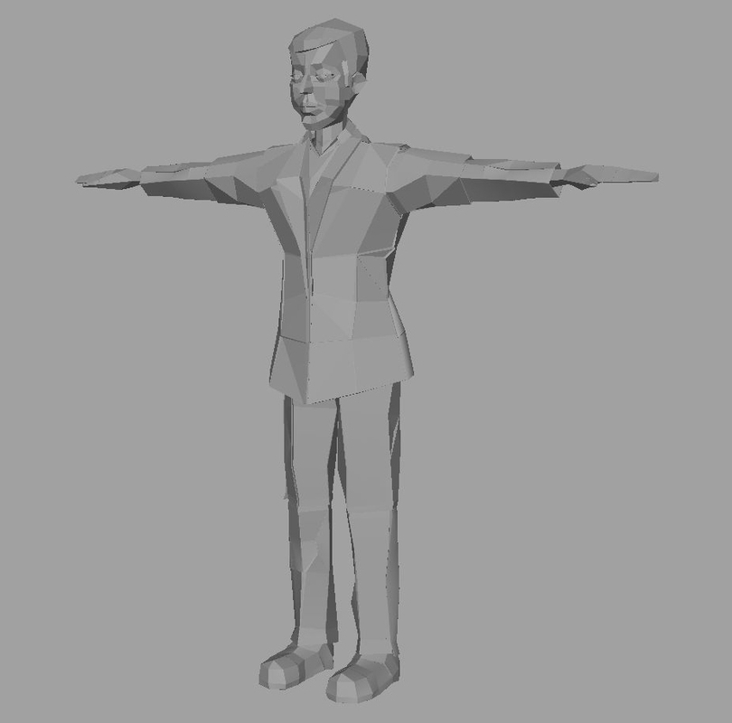 3d model paper man